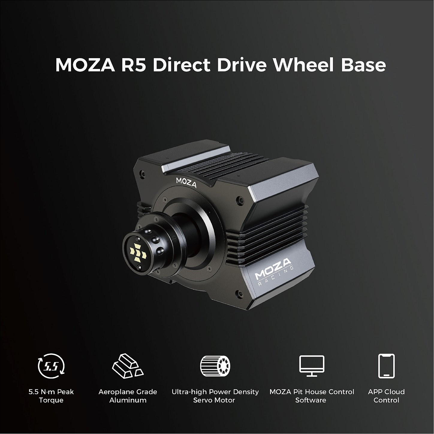 KIT DIRECT DRIVE PARA PC MOZA RACING R5 (5.5NM) COMPLETO - O Rei dos ...
