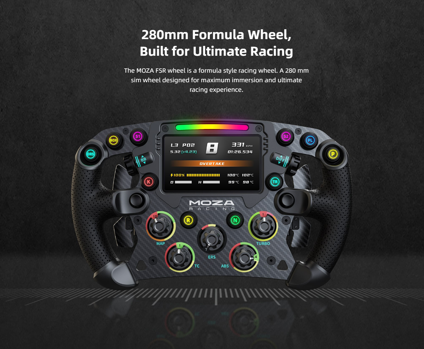 VOLANTE MOZA RACING F-SR FÓRMULA COM DISPLAY - O Rei dos Simuladores!!