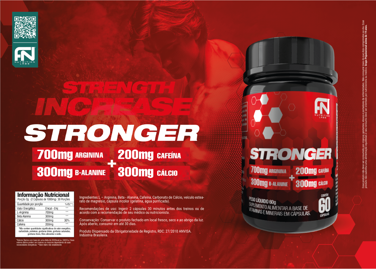 Stronger Vasodilatador - Aumento de Força 60 Capsulas FN - Force ...