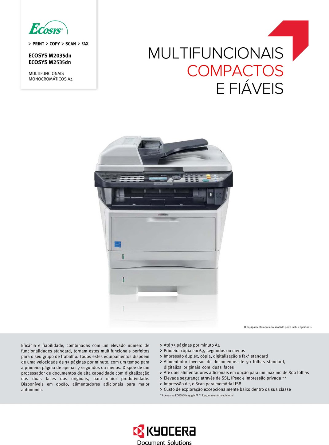Kyocera Ecosys M2035 Multifuncional Garantia De 12 Meses - R$ 2.529,00 ...