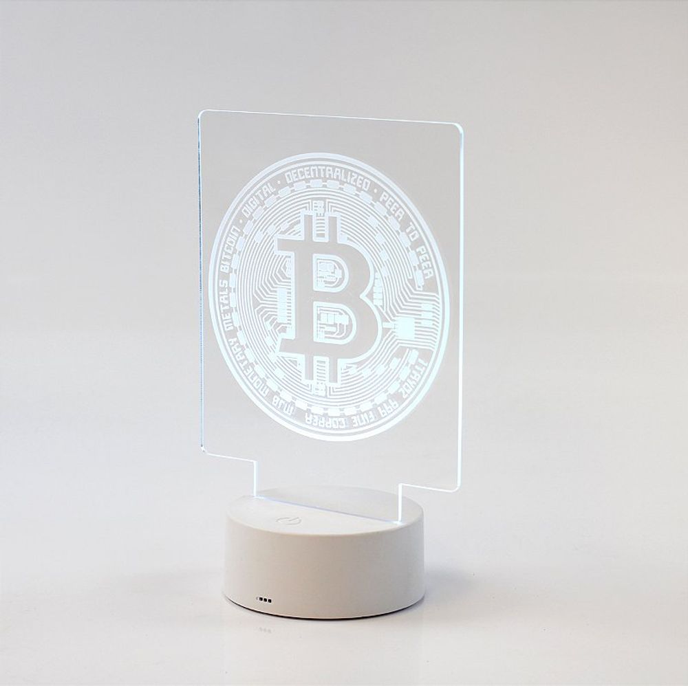 Luminária Led 3D Bitcoin - Iluminação Moderna e Versátil - Números de ...