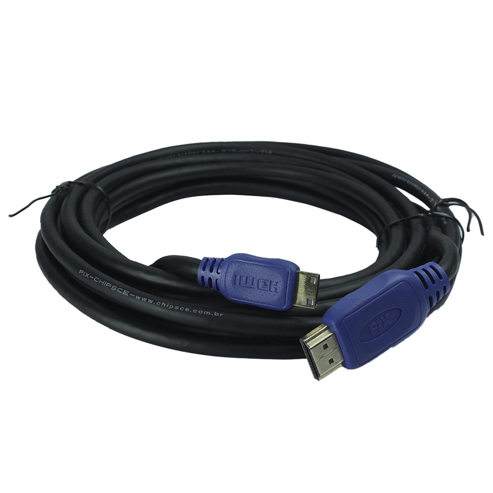 Cabo Mini HDMI para HDMI 5 Metros 4K 60Hz | 2.0 HDR 18Gbps ...