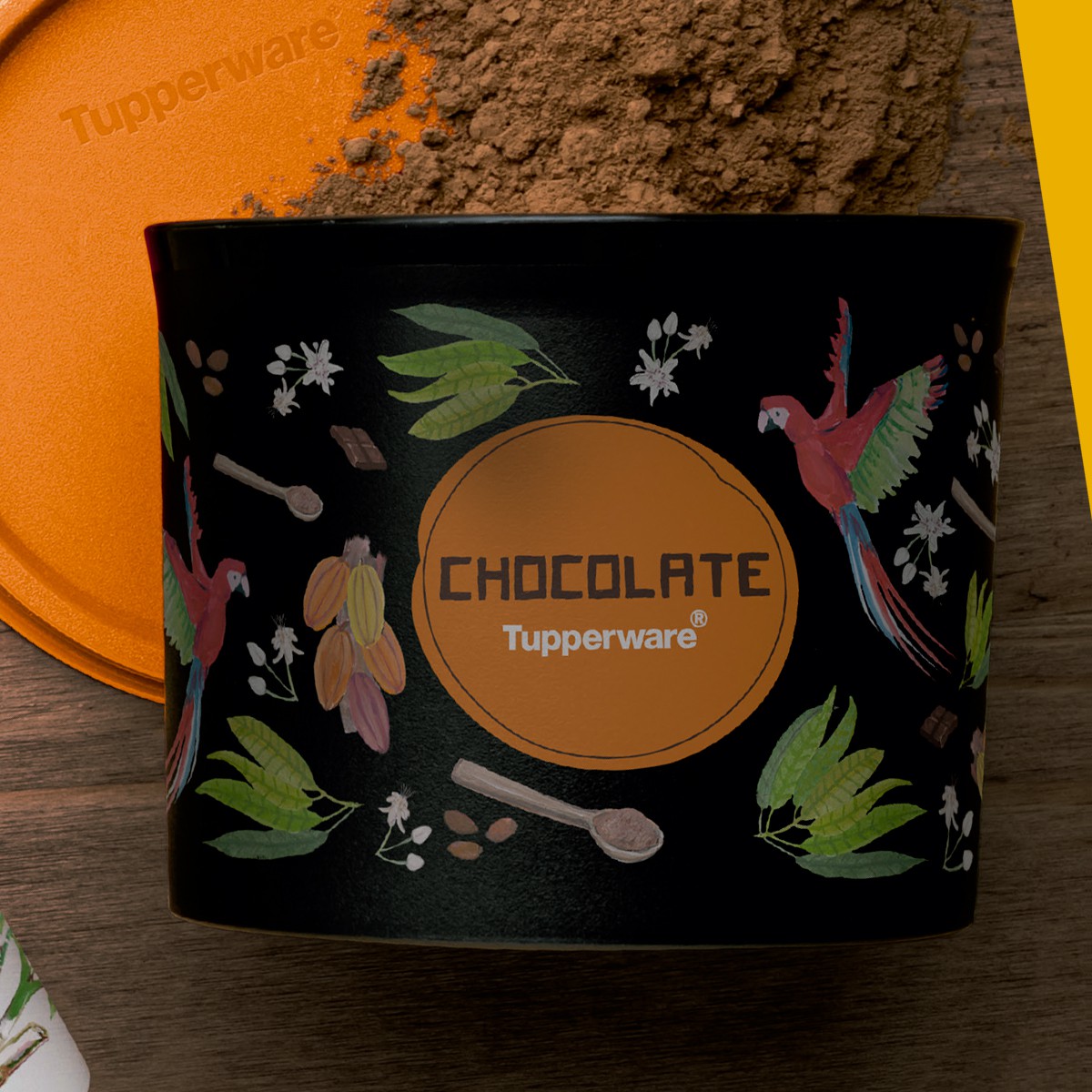 Tupperware Redondinha Floral Chocolate 390g - Comprar Tupperware Online ...