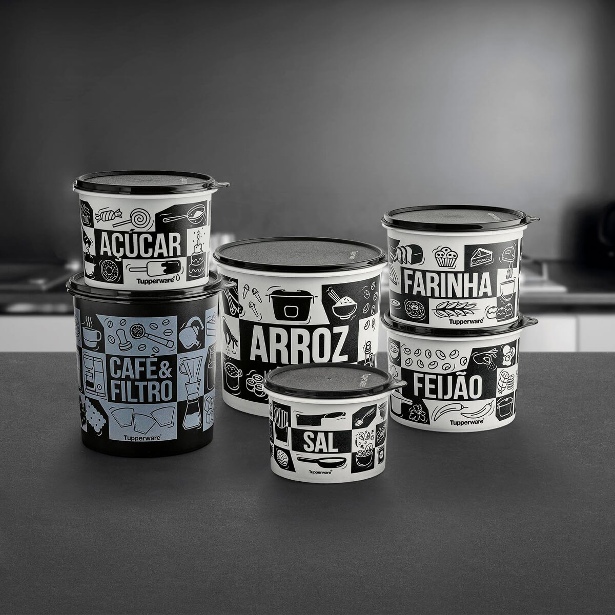 Kit Tupperware Caixa de Mantimentos Pop Box PB 6 peças - Comprar ...