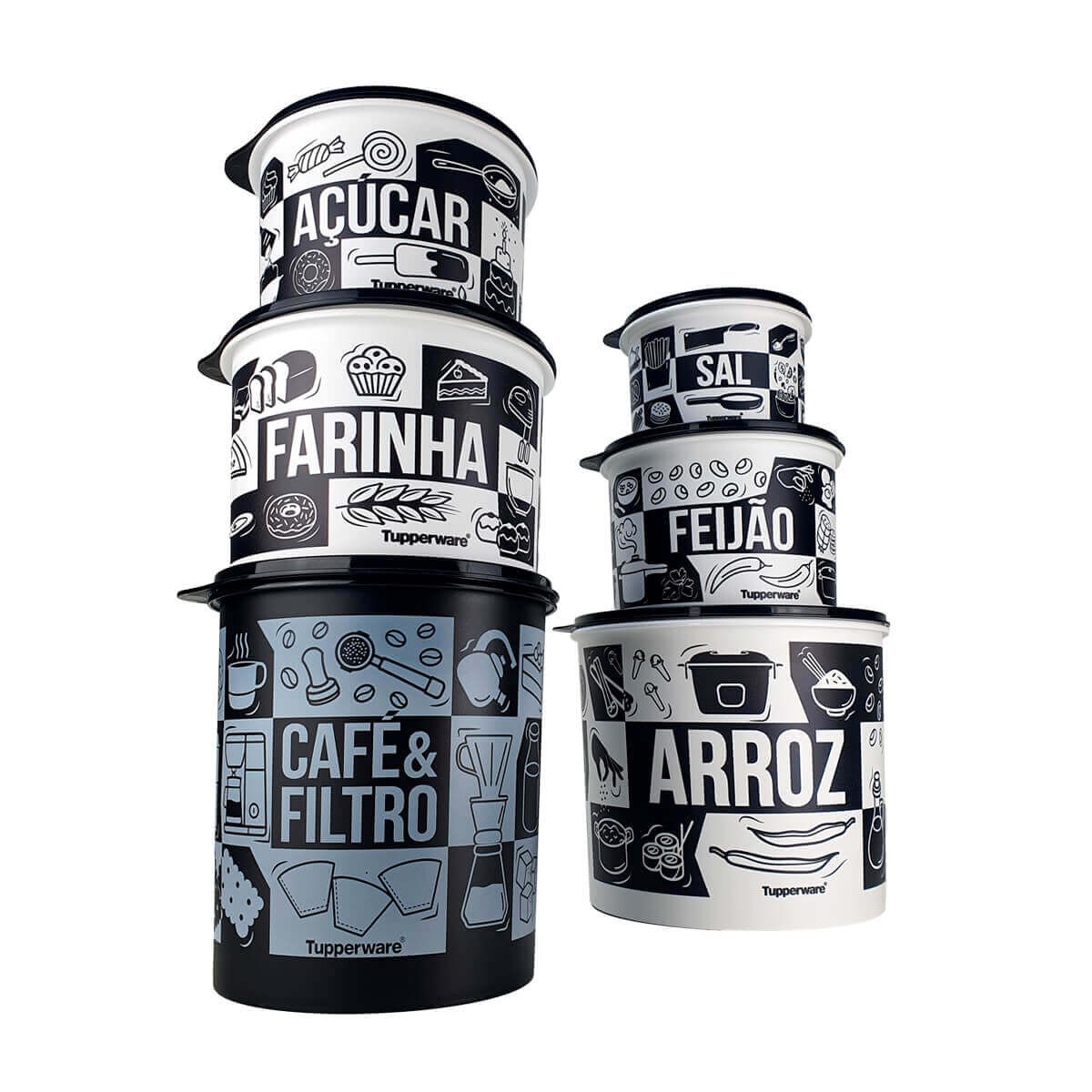 Kit Tupperware Caixa de Mantimentos Pop Box PB 6 peças - Comprar ...