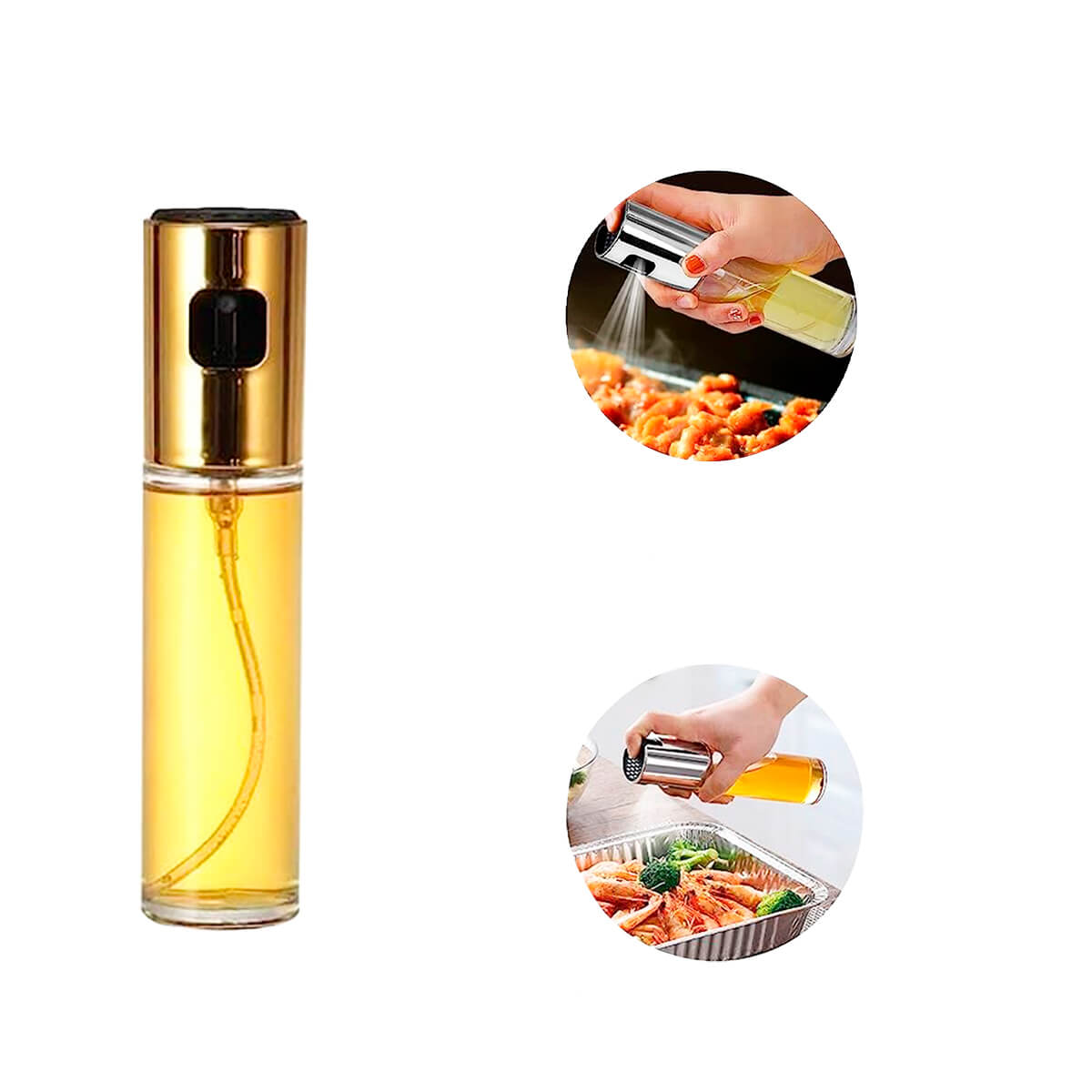 Spray Azeite Óleo Vinagre Borrifador em Vidro 100ml Dourado - Comprar ...