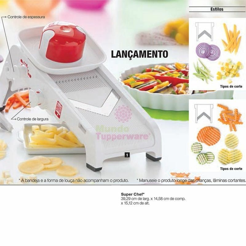 Tupperware Super Chef - Original - Melhor Mandolin do Mundo - Comprar ...