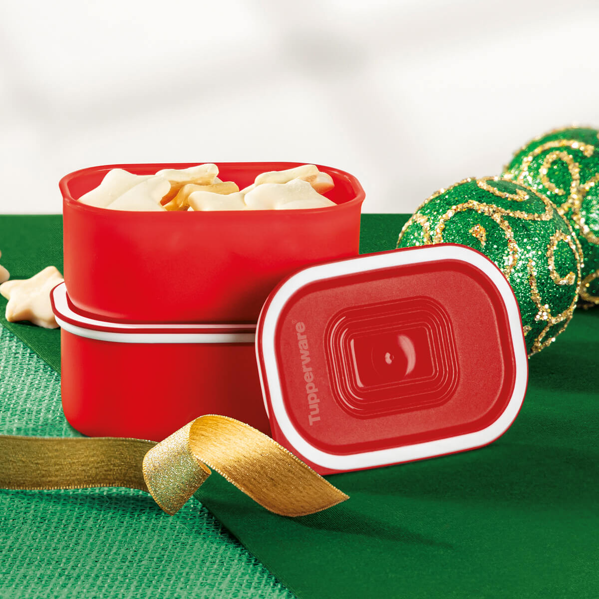 Tupperware Baseline Retangular 230ml Vermelha Natal - Comprar ...