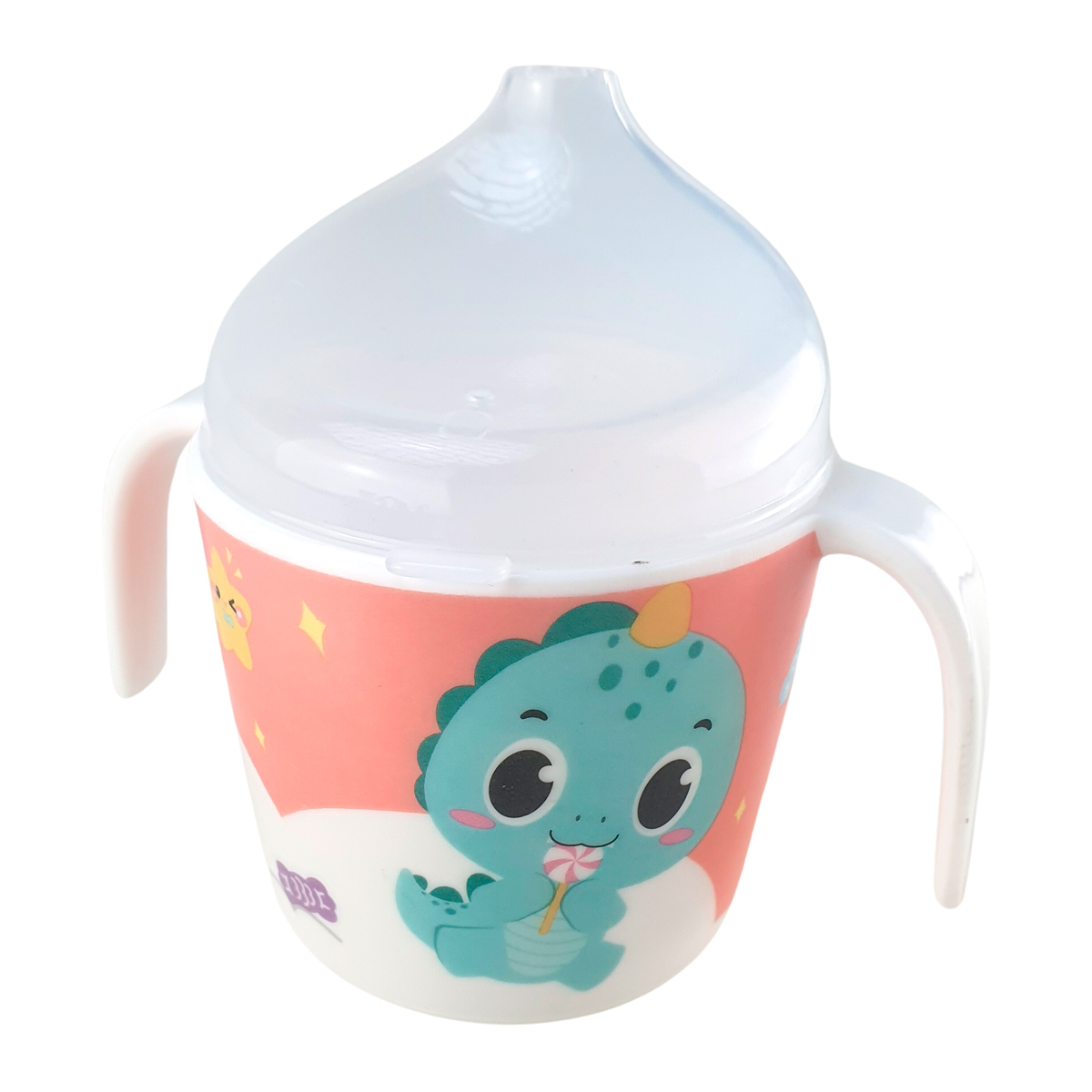 Kit Infantil de Prato, Colher e Copo em Fibra de Bambu Dino Laranja ...