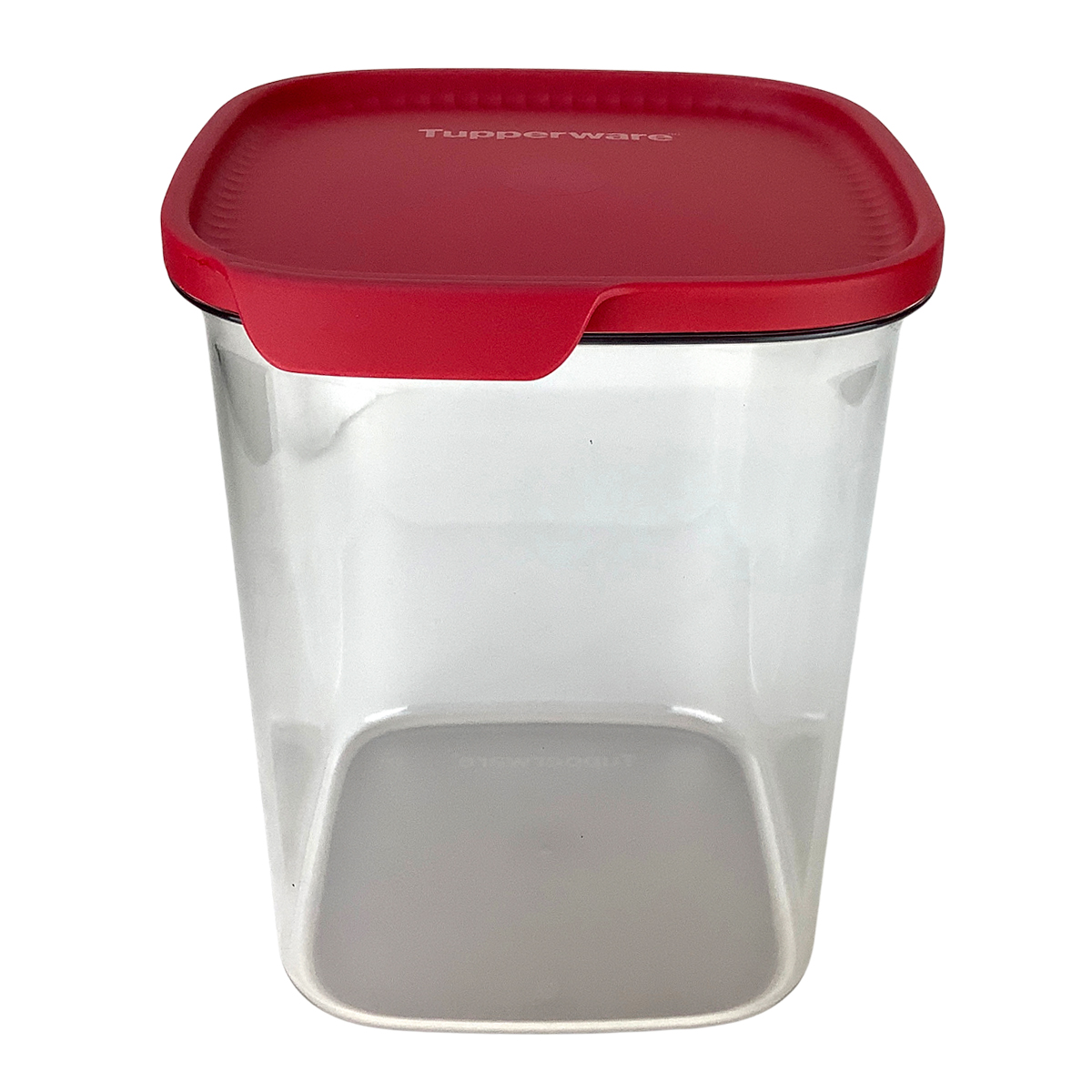 Tupperware Ultra Clear Quadrado 3,6 litros Transparente e Vermelho ...
