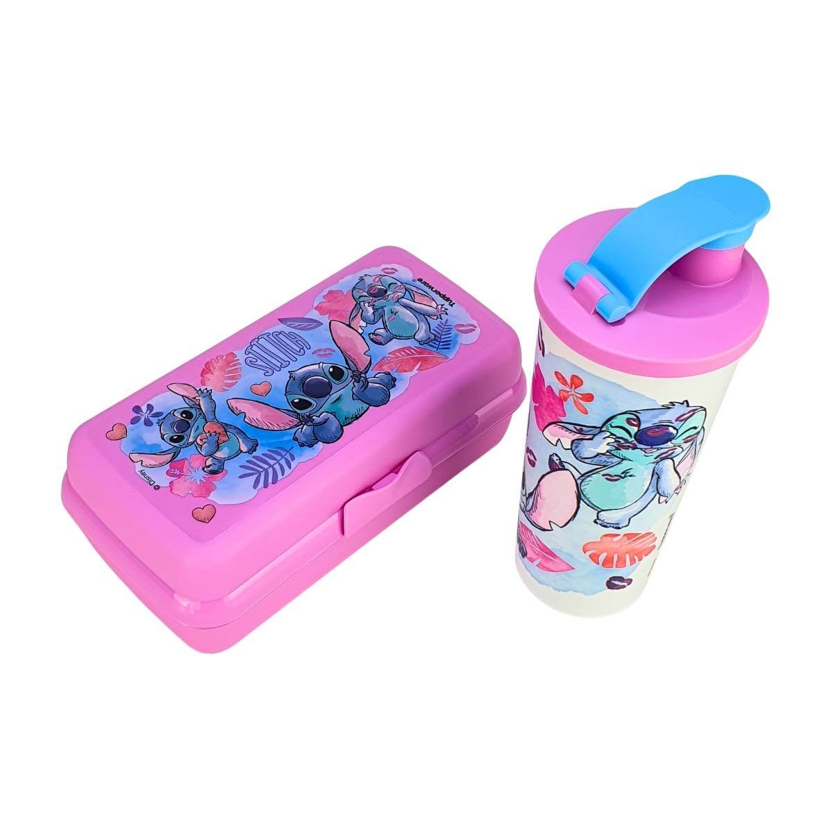 Kit Tupperware Copo com Bico 470ml + Porta Sanduíche Retangular Stitch ...