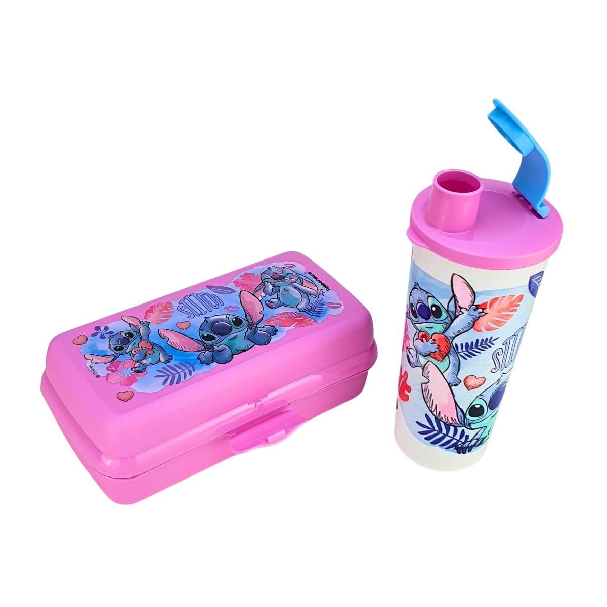 Kit Tupperware Copo com Bico 470ml + Porta Sanduíche Retangular Stitch ...