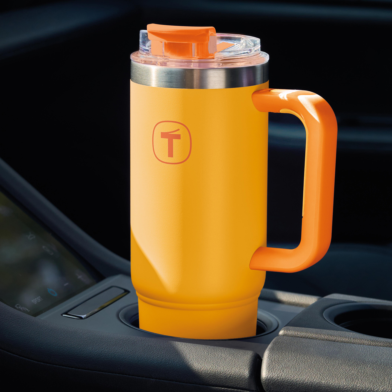 Tupperware Copo Térmico Big T com Canudo 1,1 litro Laranja Damasco - Comprar Tupperware Online ...