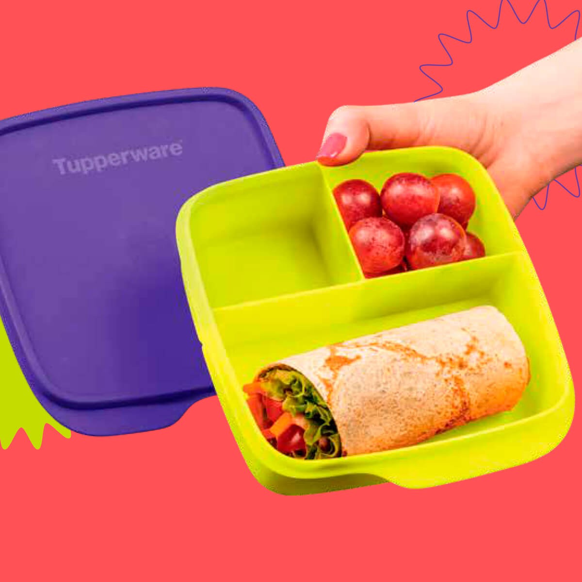Tupperware Basic Line com Divisórias 550ml Amarelo Uva Neon - Comprar Tupperware Online ...