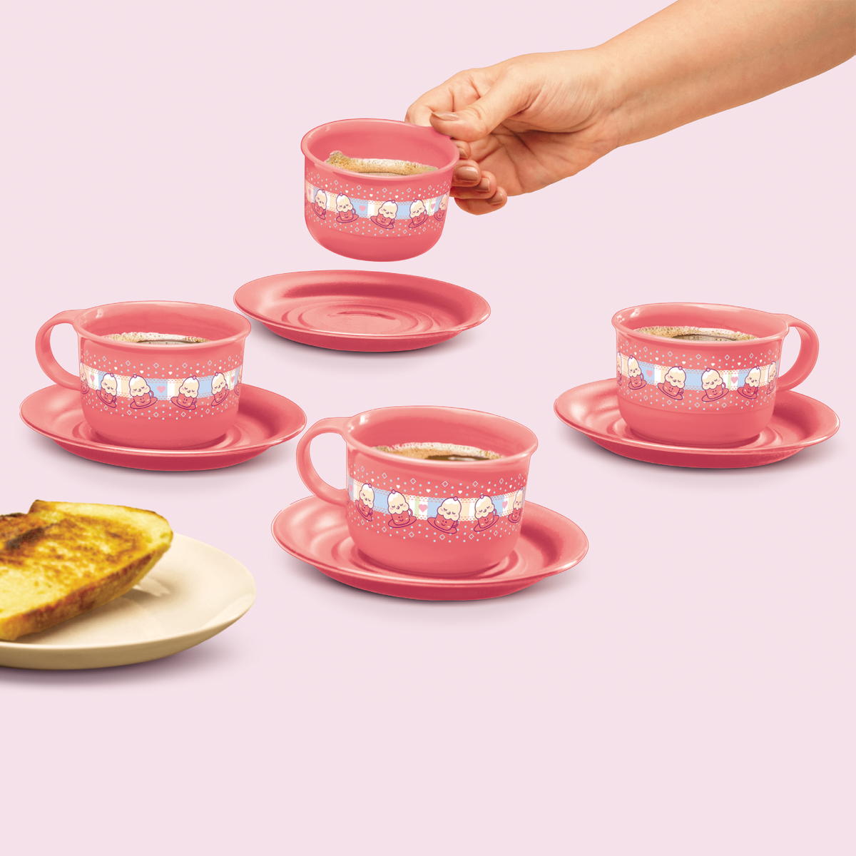 Kit Tupperware Cupcake na Xícara 150ml Rosa 4 peças - Comprar ...