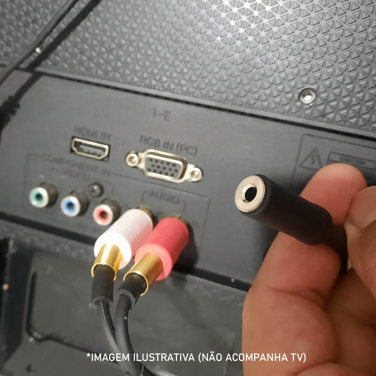 Adaptador Jack P2 (J2 fêmea) + 2 Jack Rca (Fêmea) Estéreo - Custom Cabos