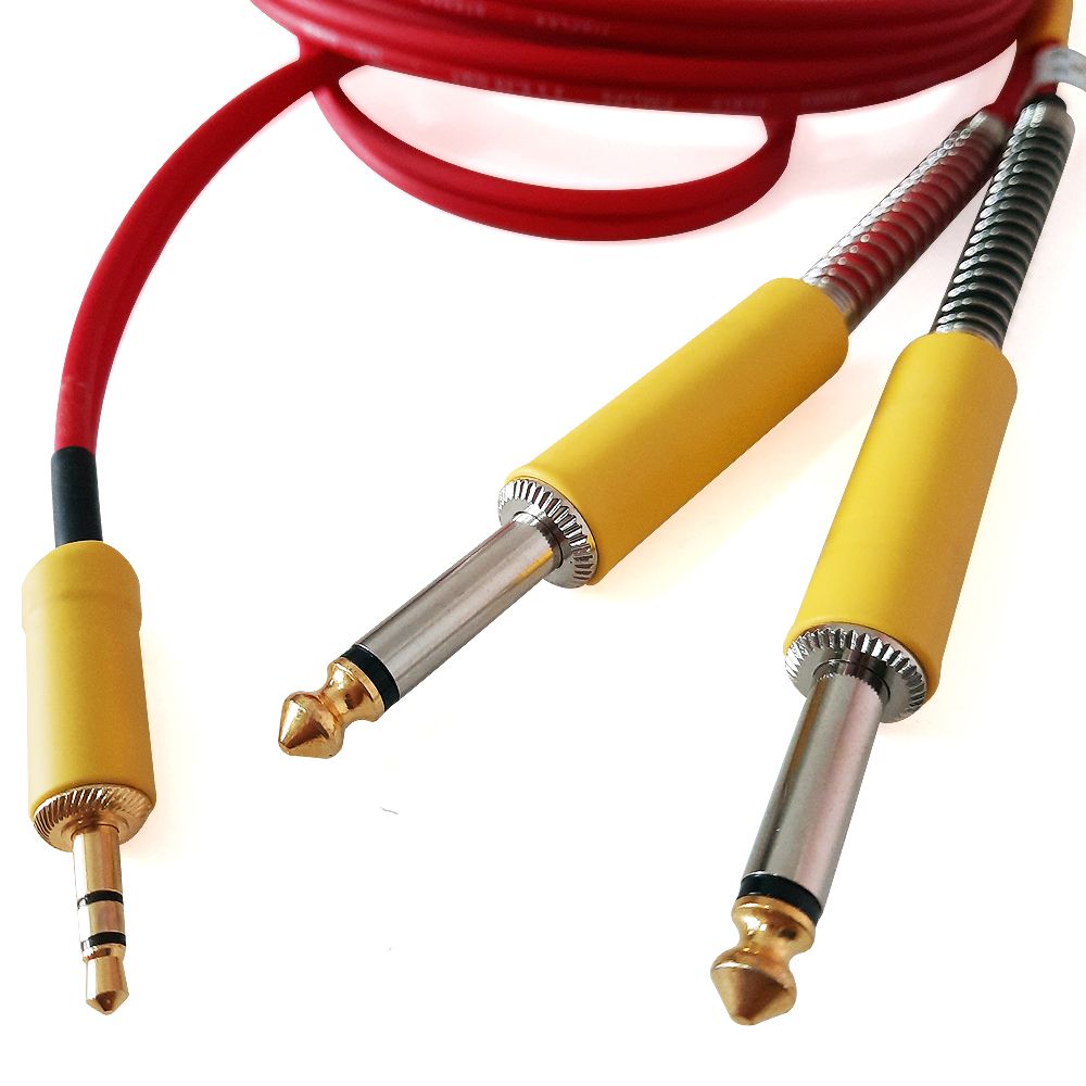 Cabo P2 Banhado + 2P10 Monos Profissional - Custom Cabos
