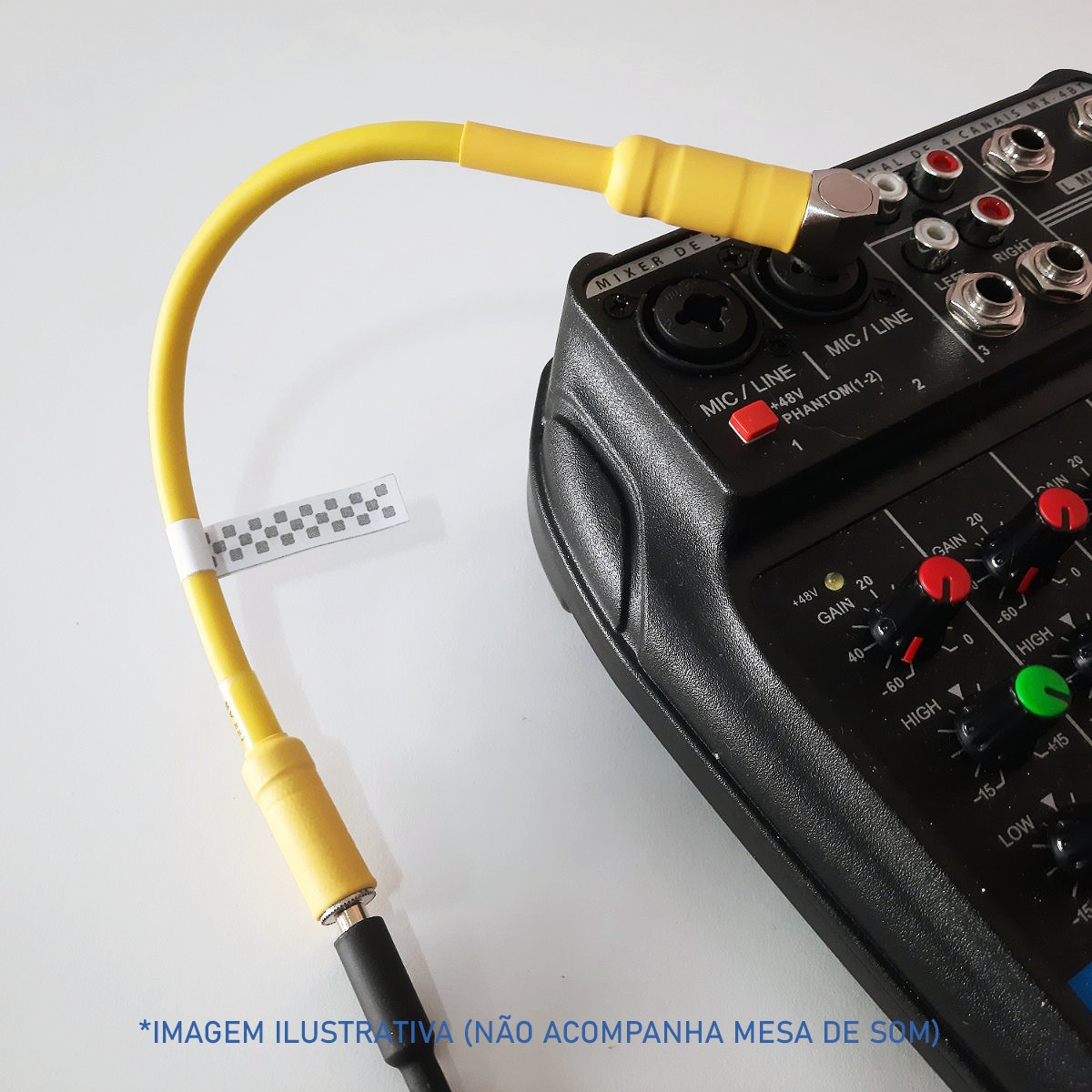Adaptador Jack P2 (J2 fêmea) + P10 90 graus mono ou estéreo (macho ...