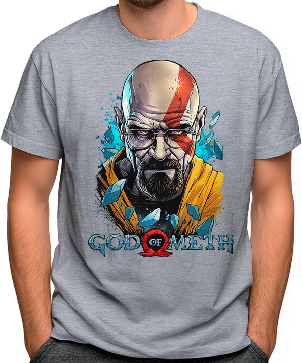 Camiseta God of Meth! Geek, nerd e pop é na RedBug - RedBug Camisetas