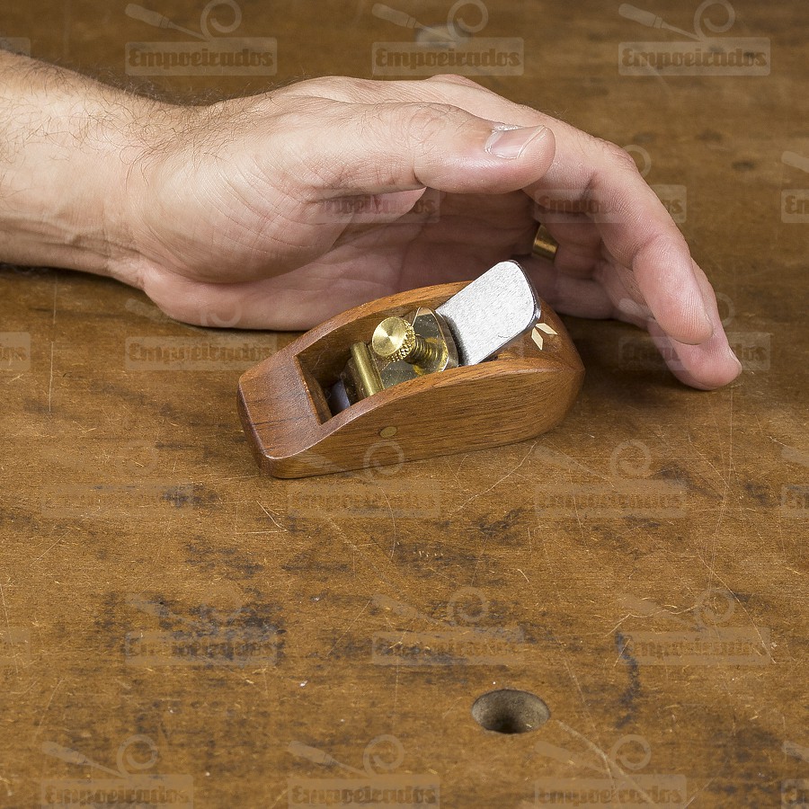 Mini Block Plane Premium em Madeira - Rivertools - Loja Empoeirados