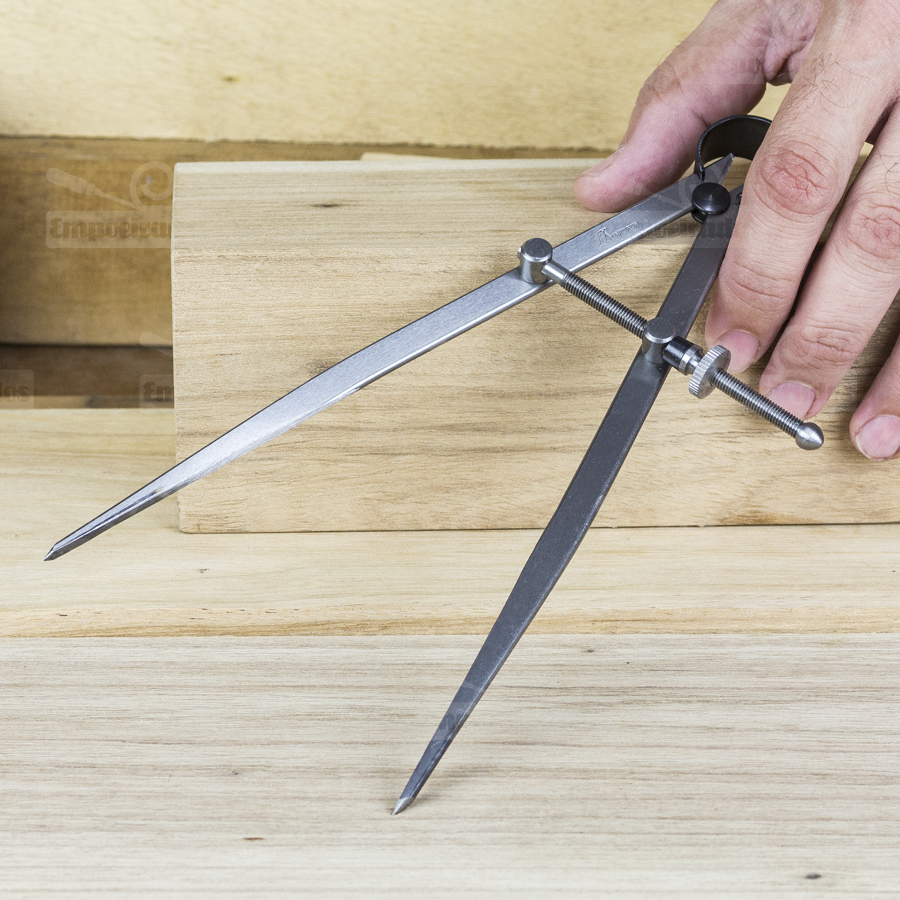 Compasso Ponta Seca (Calibre) Divisor - Raio 200mm [73067] - Shinwa ...