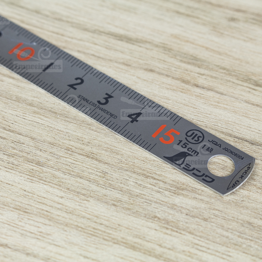 Régua em Aço Inox Pickup 15cm [13131] - Shinwa - Loja Empoeirados