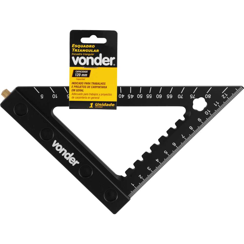 Esquadro Triangular para Carpintaria 120mm – Praticidade e Precisão ...