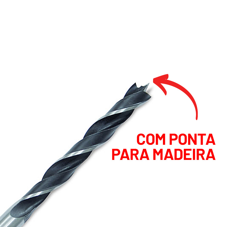 Broca para Madeira 10mm - Amatools - Loja Empoeirados