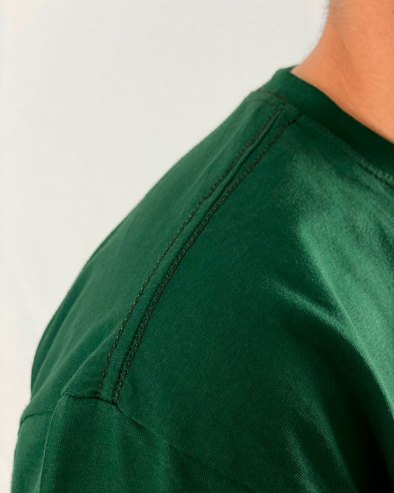 Camiseta Verde Musgo, 100% Algodão, Fio 30.1 Penteado - Fábrica de ...