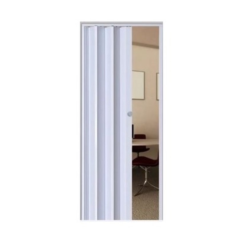 Porta Sanfonada Lisa PVC Branco - 210x60 - Mercosul Portas e Janelas