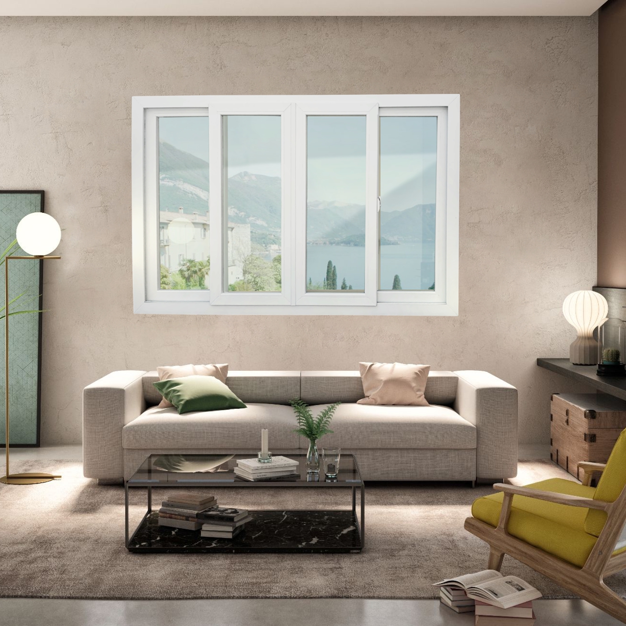 Janela Pvc 4F.100 X 240 V.Liso Brimak - Mercosul Portas e Janelas