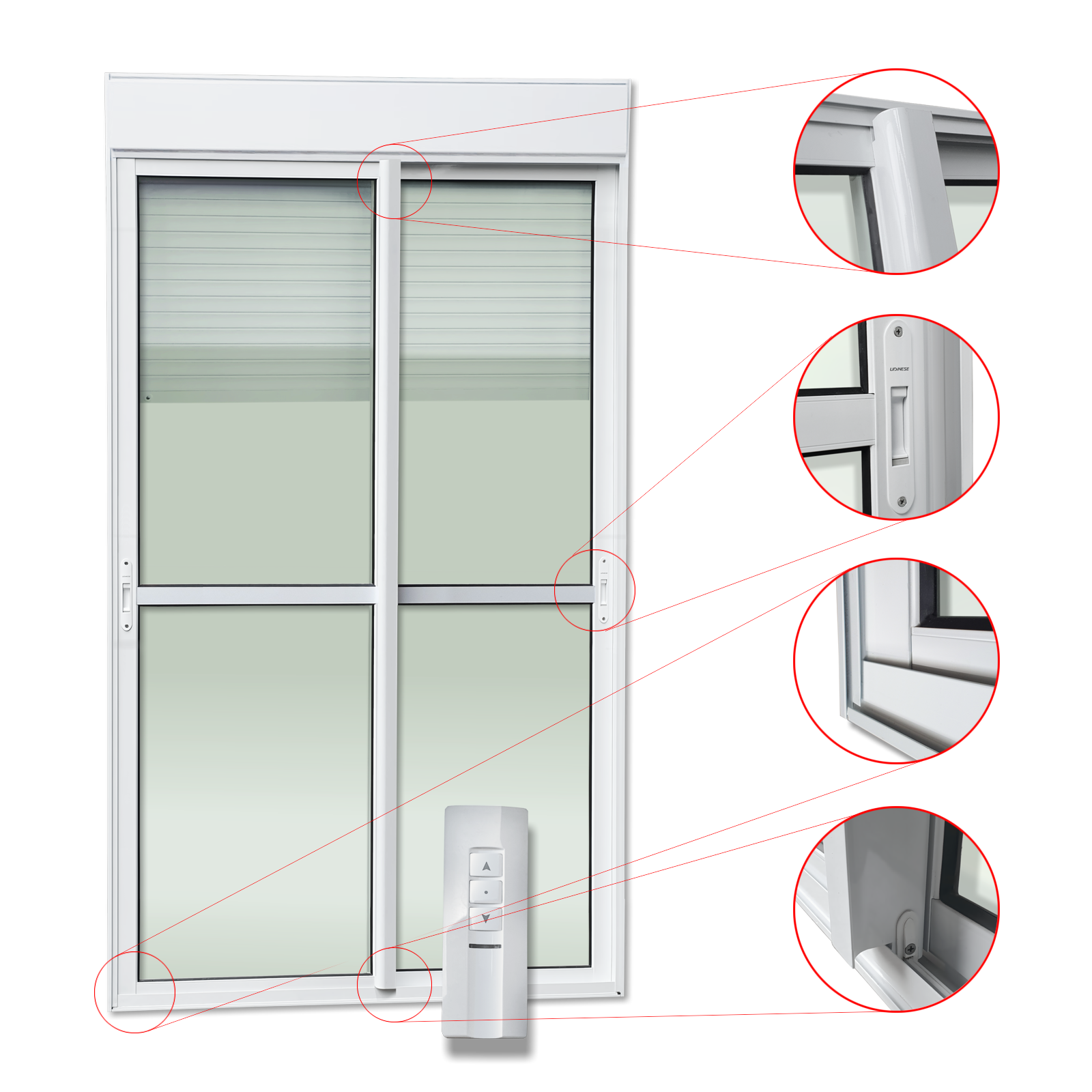 Porta Cor.Integ.Mot.Cont.Rem 2F.Mov.220X200 Elite C/Fech.Aut.V.Lis.Bra ...