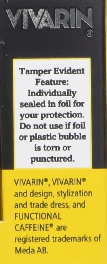 Vivarin Caffeine ALERTNESS Aid Cafeína 200 mg | 16 Comprimidos - Labravia