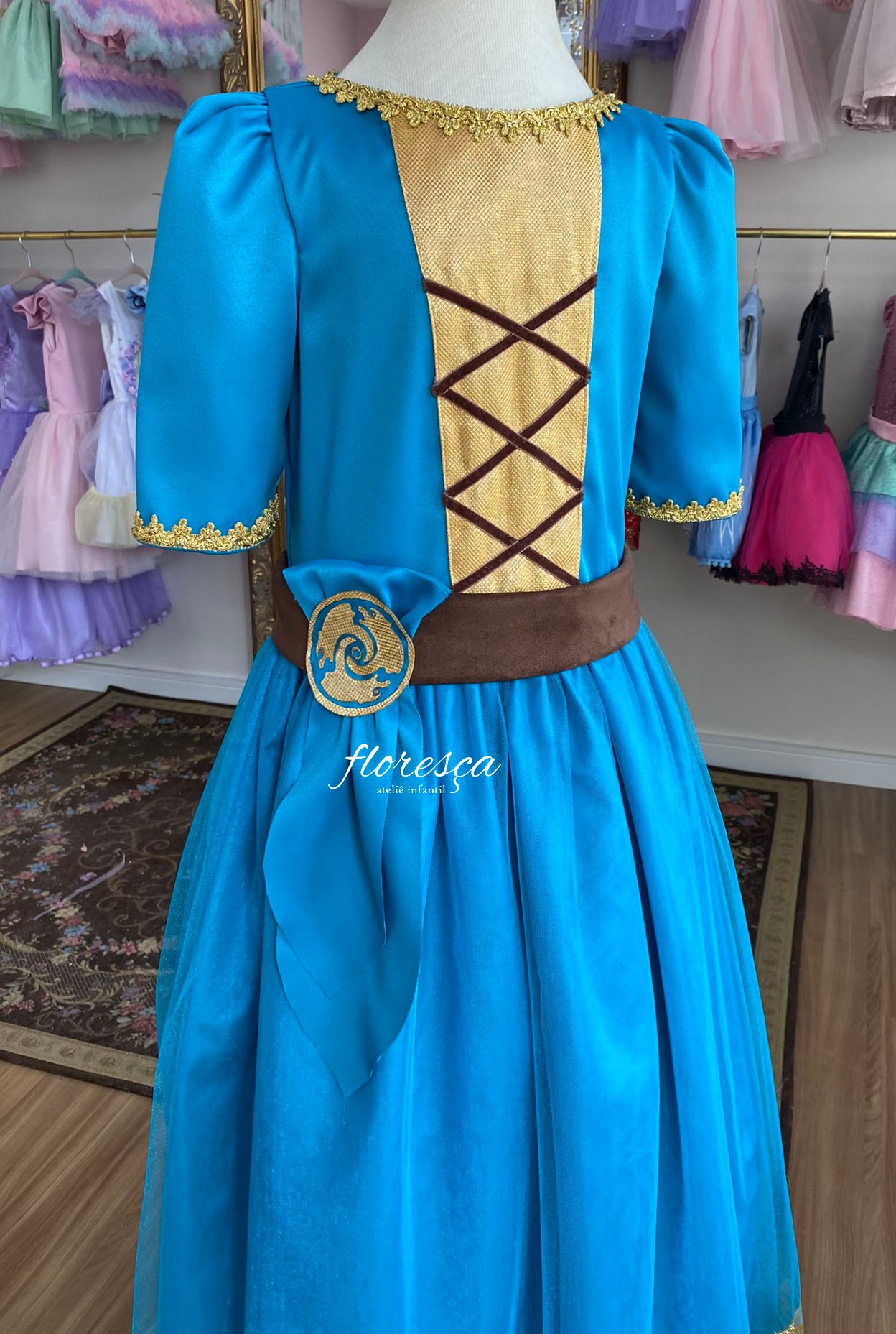 Vestido Infantil Princesa Merida - Valente | Floresça Ateliê - Floresça ...