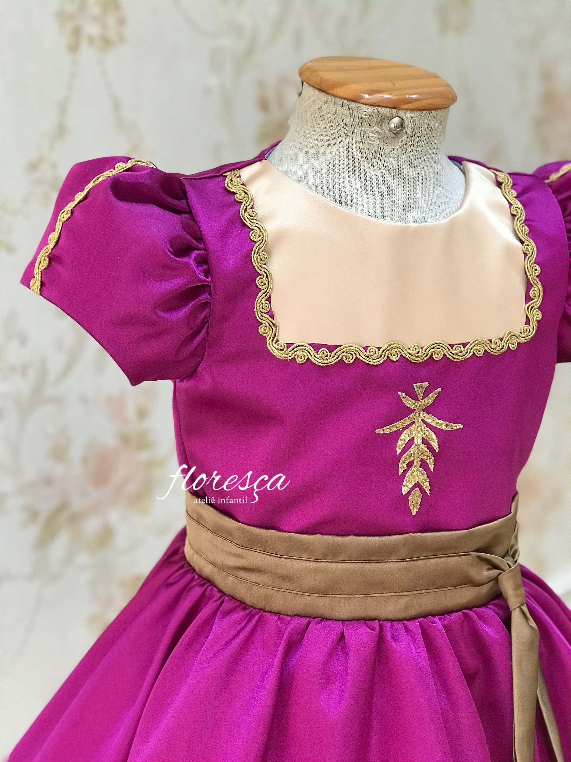 VESTIDO INFANTIL PRINCESA ANNA - FROZEN 2 - Floresça Ateliê Infantil