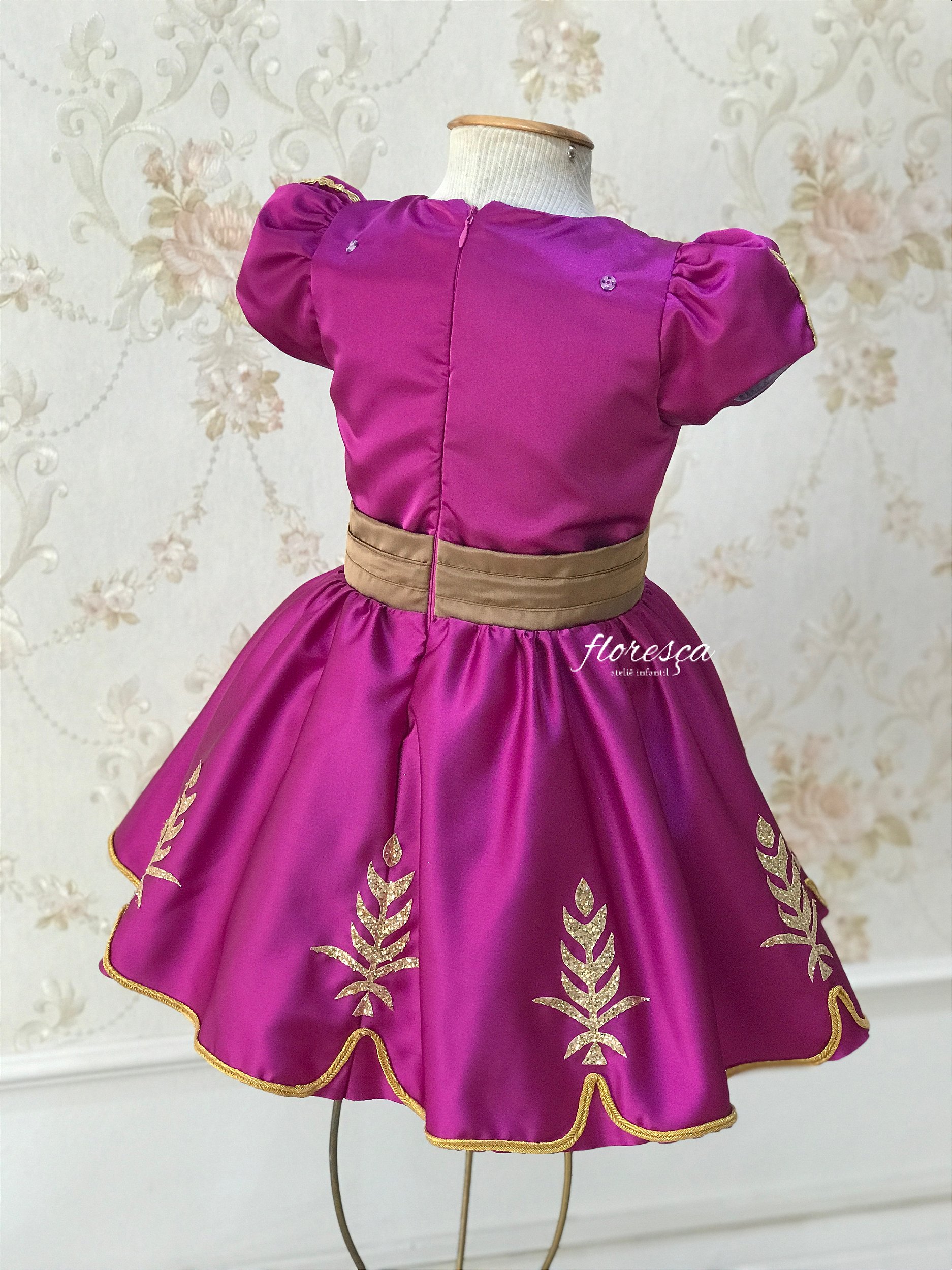 VESTIDO INFANTIL PRINCESA ANNA - FROZEN 2 - Floresça Ateliê Infantil