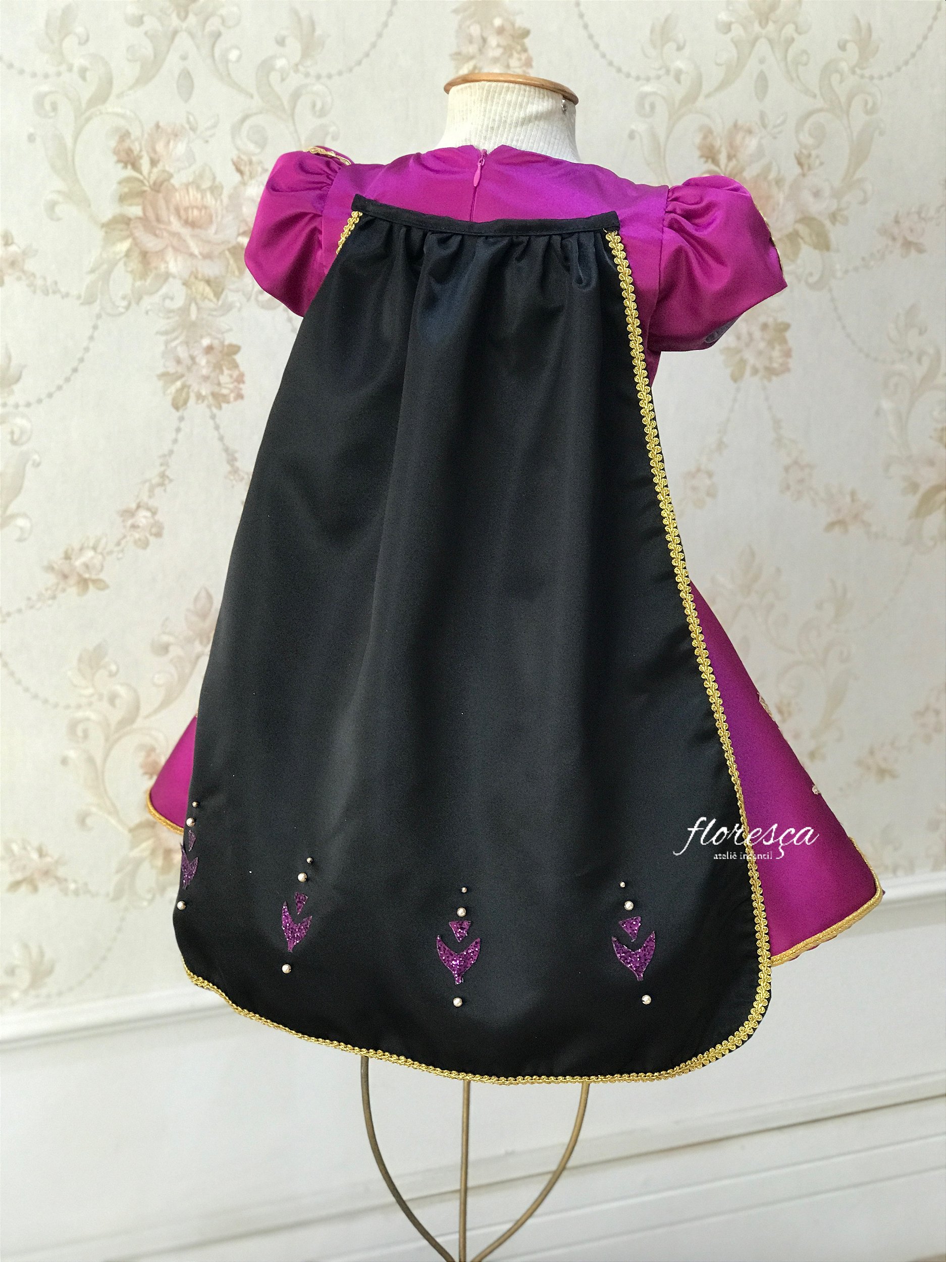 VESTIDO INFANTIL PRINCESA ANNA - FROZEN 2 - Floresça Ateliê Infantil