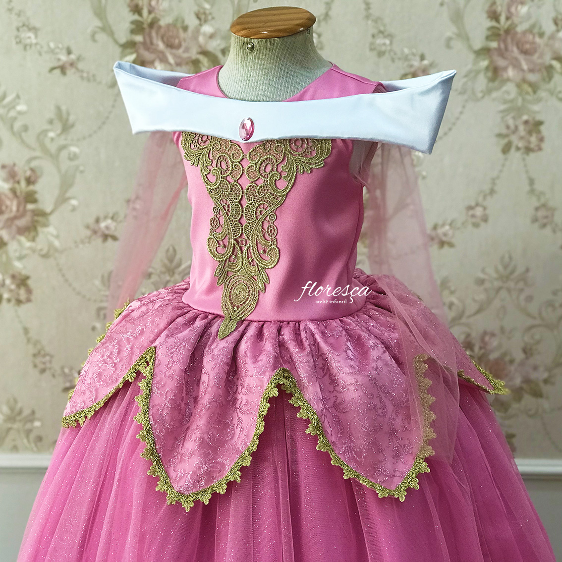 Vestido Infantil Princesa Aurora - Bela Adormecida | Floresça Ateliê ...