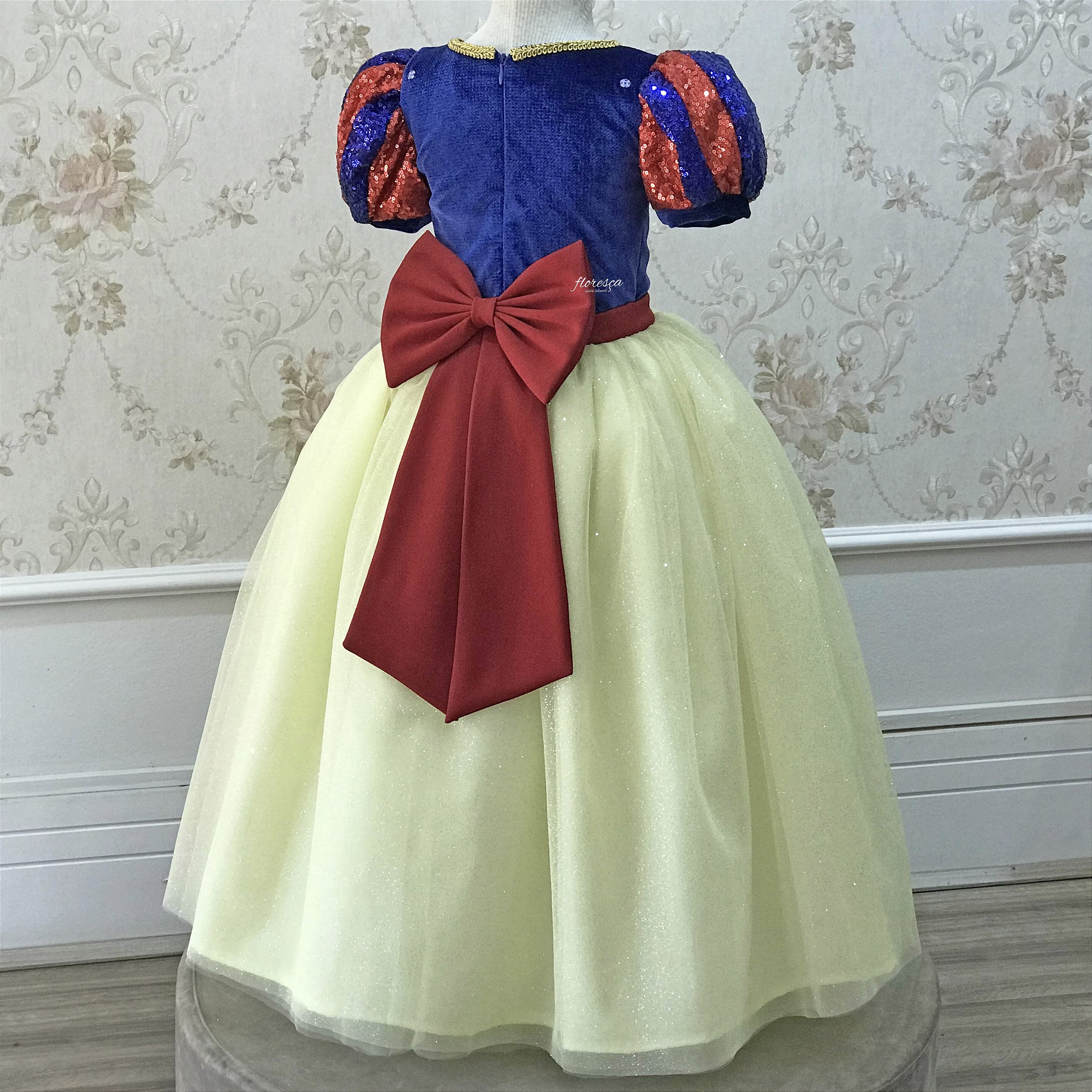 Vestido Infantil Princesa Branca de Neve | Floresça Ateliê - Floresça ...