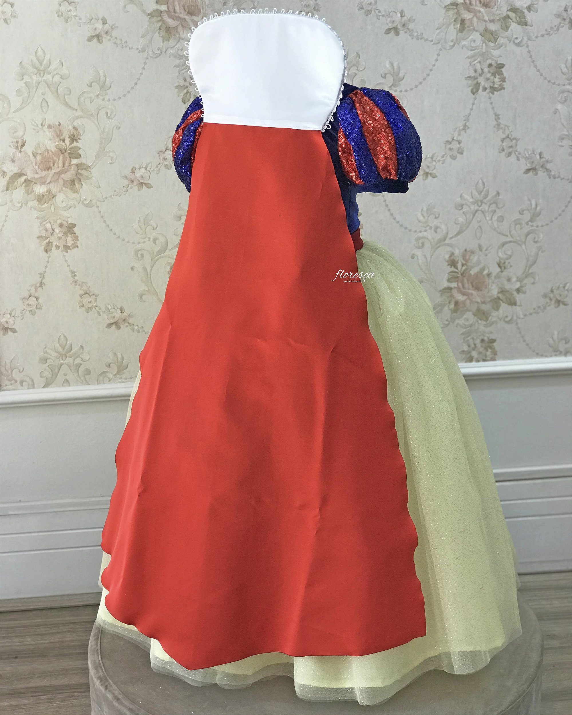 Vestido Infantil Princesa Branca de Neve | Floresça Ateliê - Floresça ...