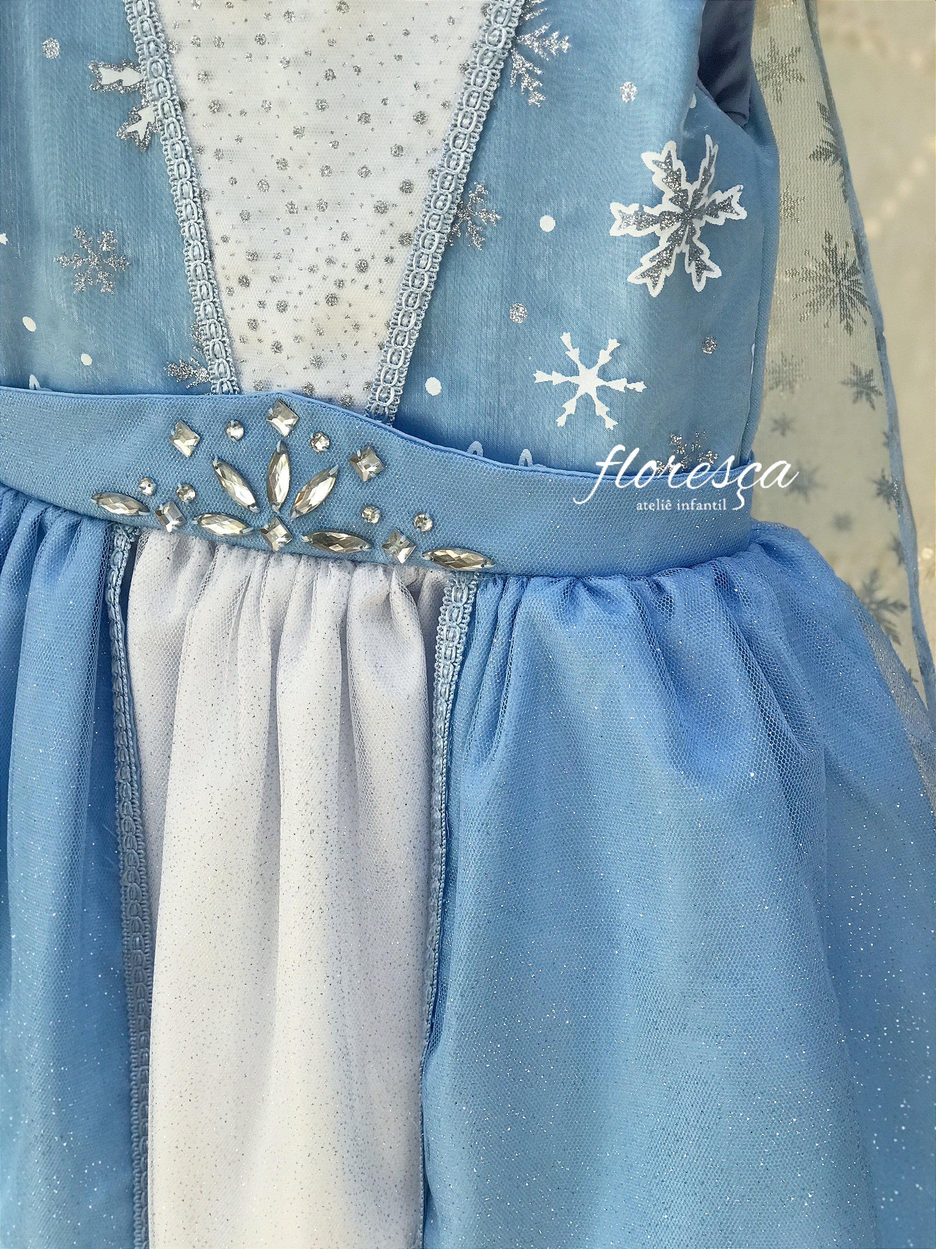 Vestido Infantil Princesa Elsa - Frozen 2 | Floresça Ateliê - Floresça ...