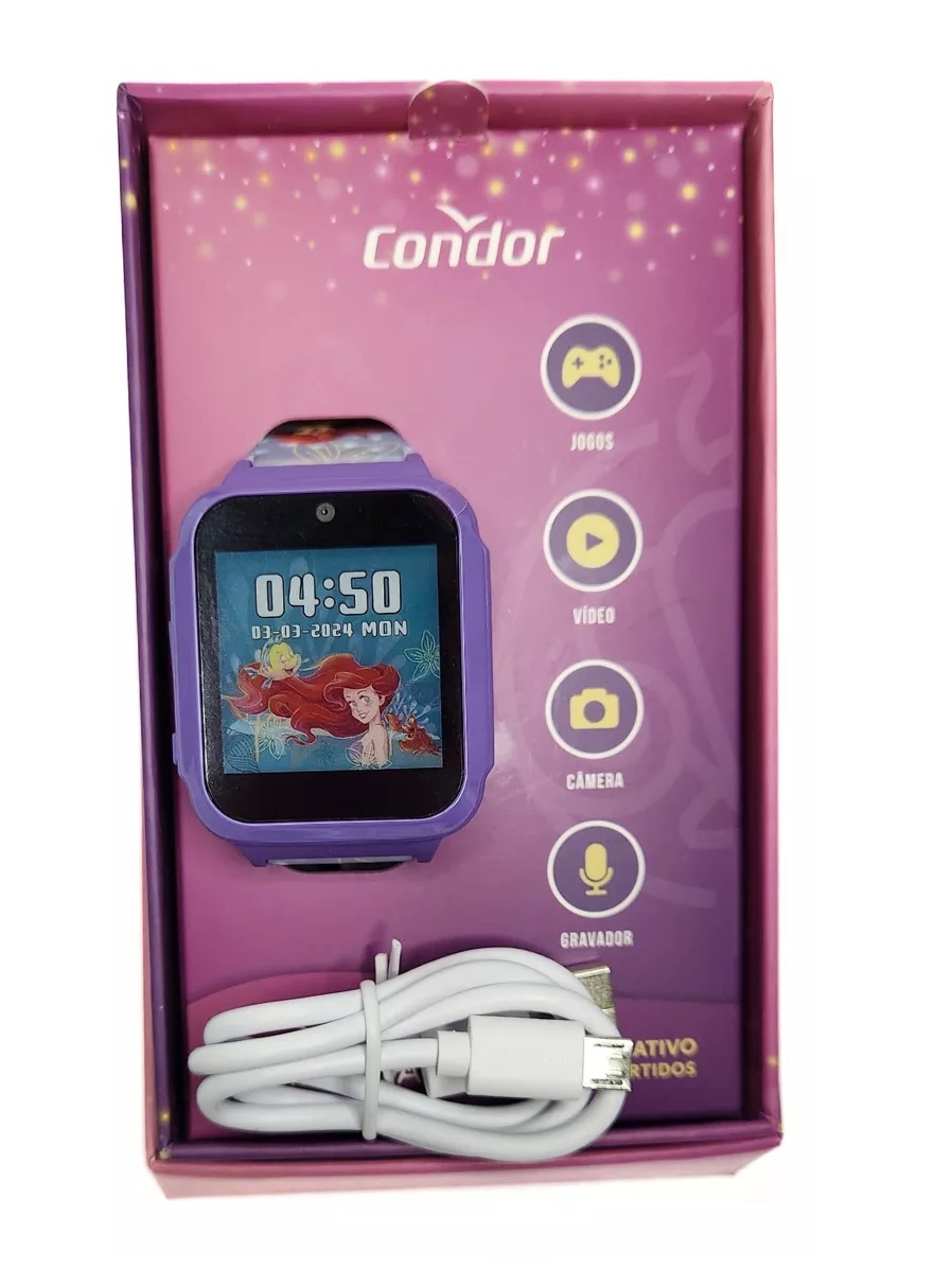 Relógio Interativo Smartwatch Infantil Condor - Princesa Ariel ...