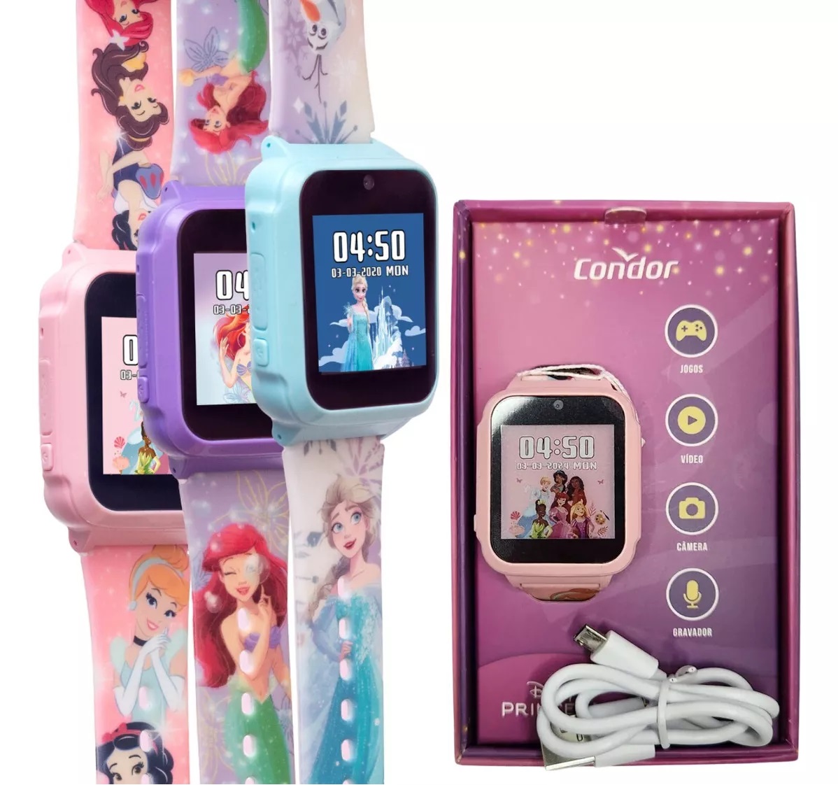 Relógio Interativo Smartwatch Infantil Condor - Princesa Ariel ...