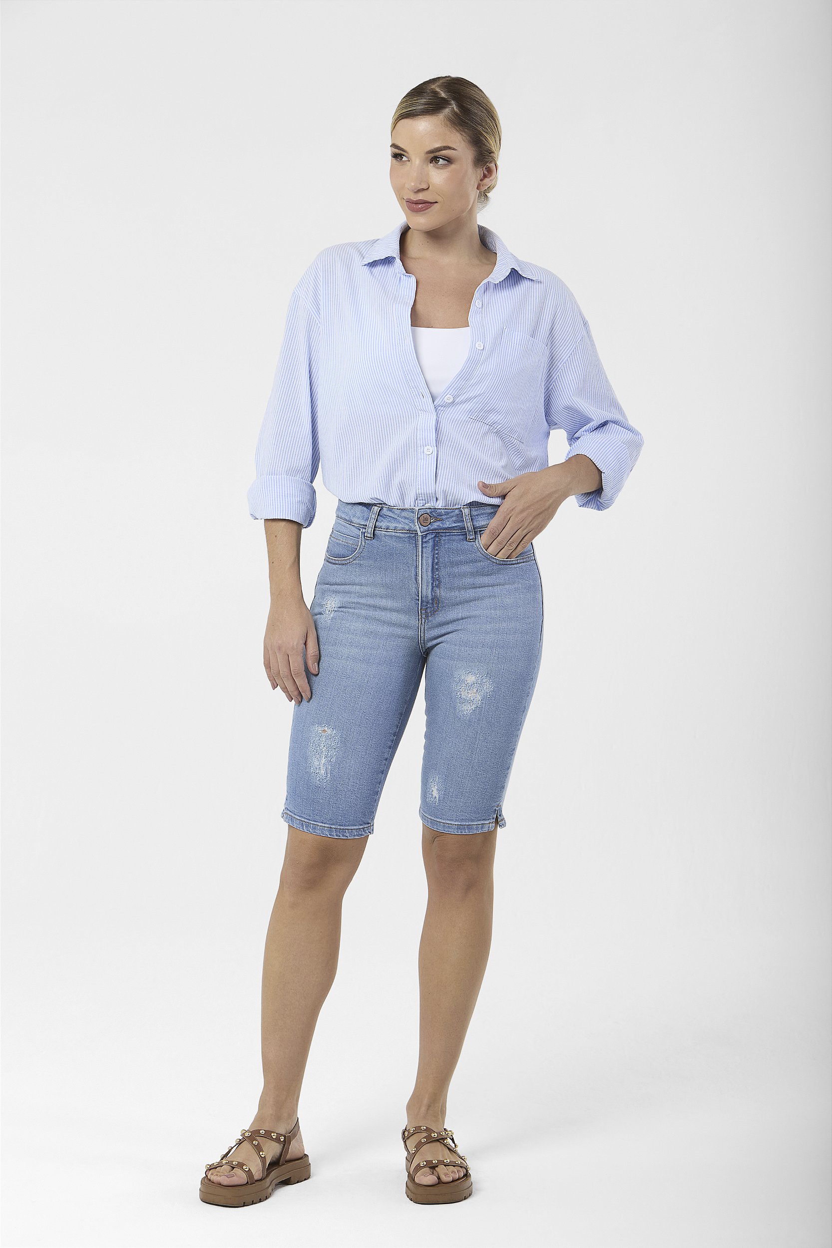 Bermuda Jeans Feminino - Nottingham - Santé Denim