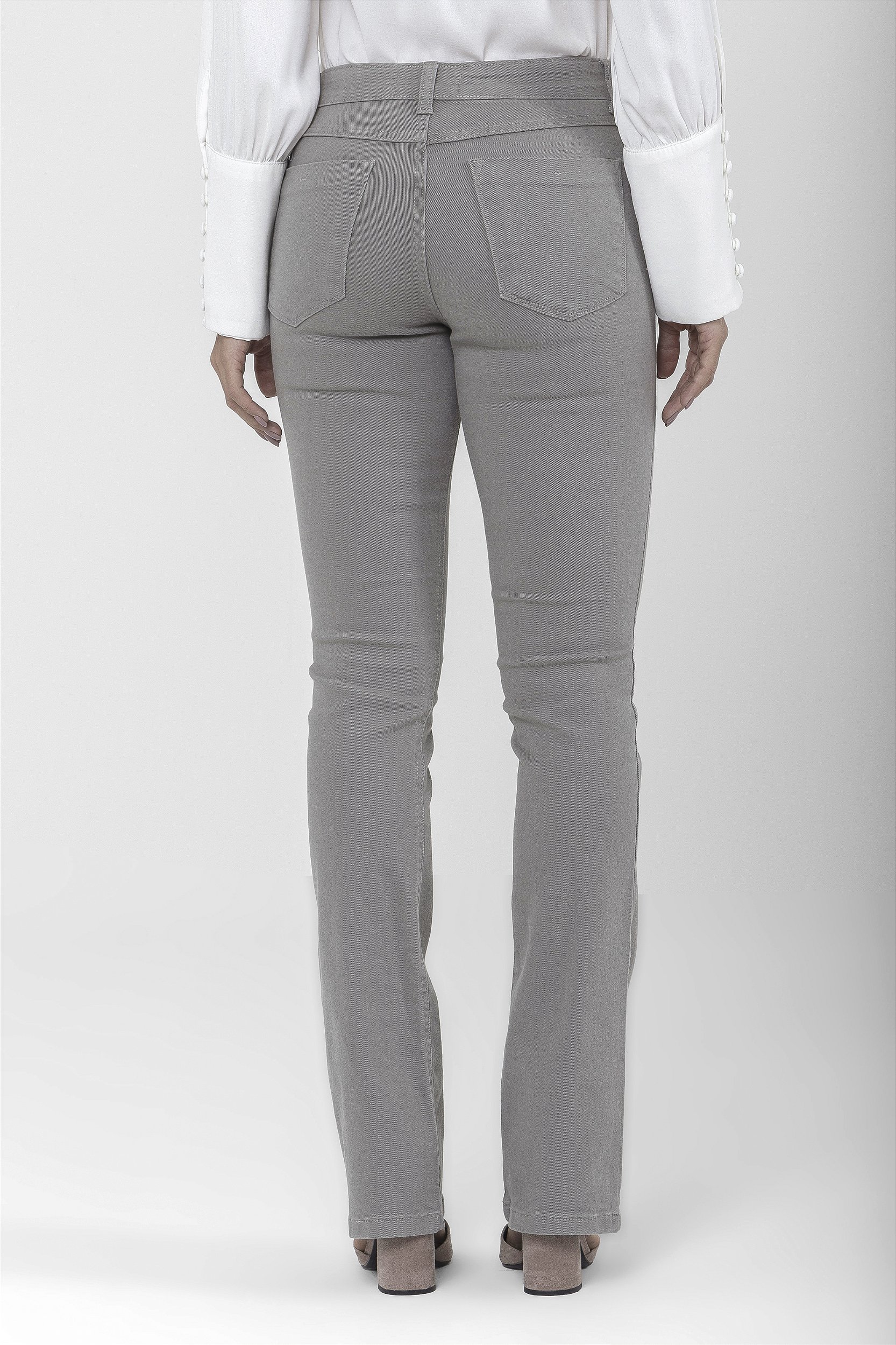 Calça Jeans Feminina Sarja Boot Cinza - Sagres - Santé Denim