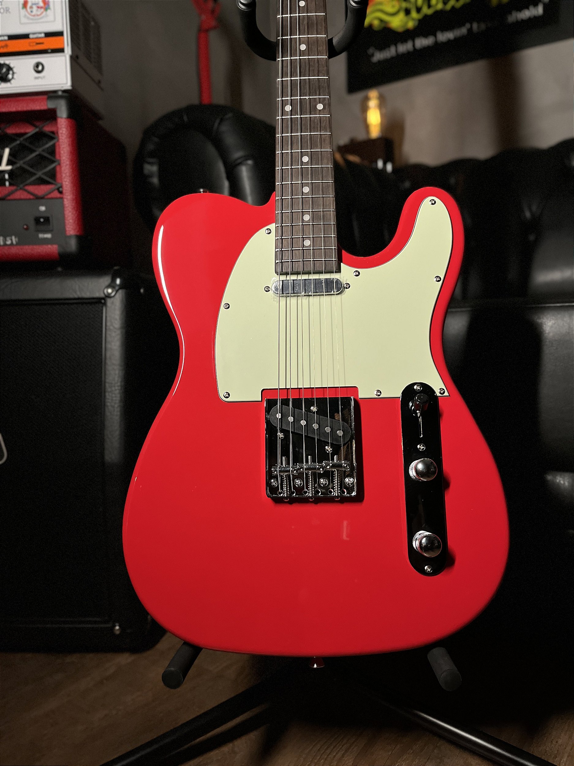 Guitarra Seizi Vintage Saitama Tl - Fiesta Red - Com Bag - Crunch Music