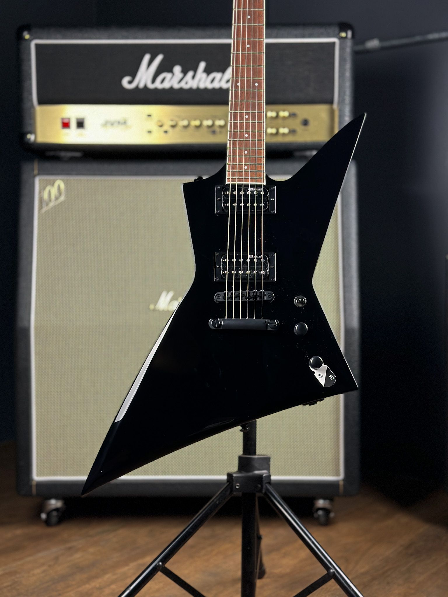 Guitarra Esp Ltd Ex-200 Lex200blk - Black - Explorer - Humbucker ...