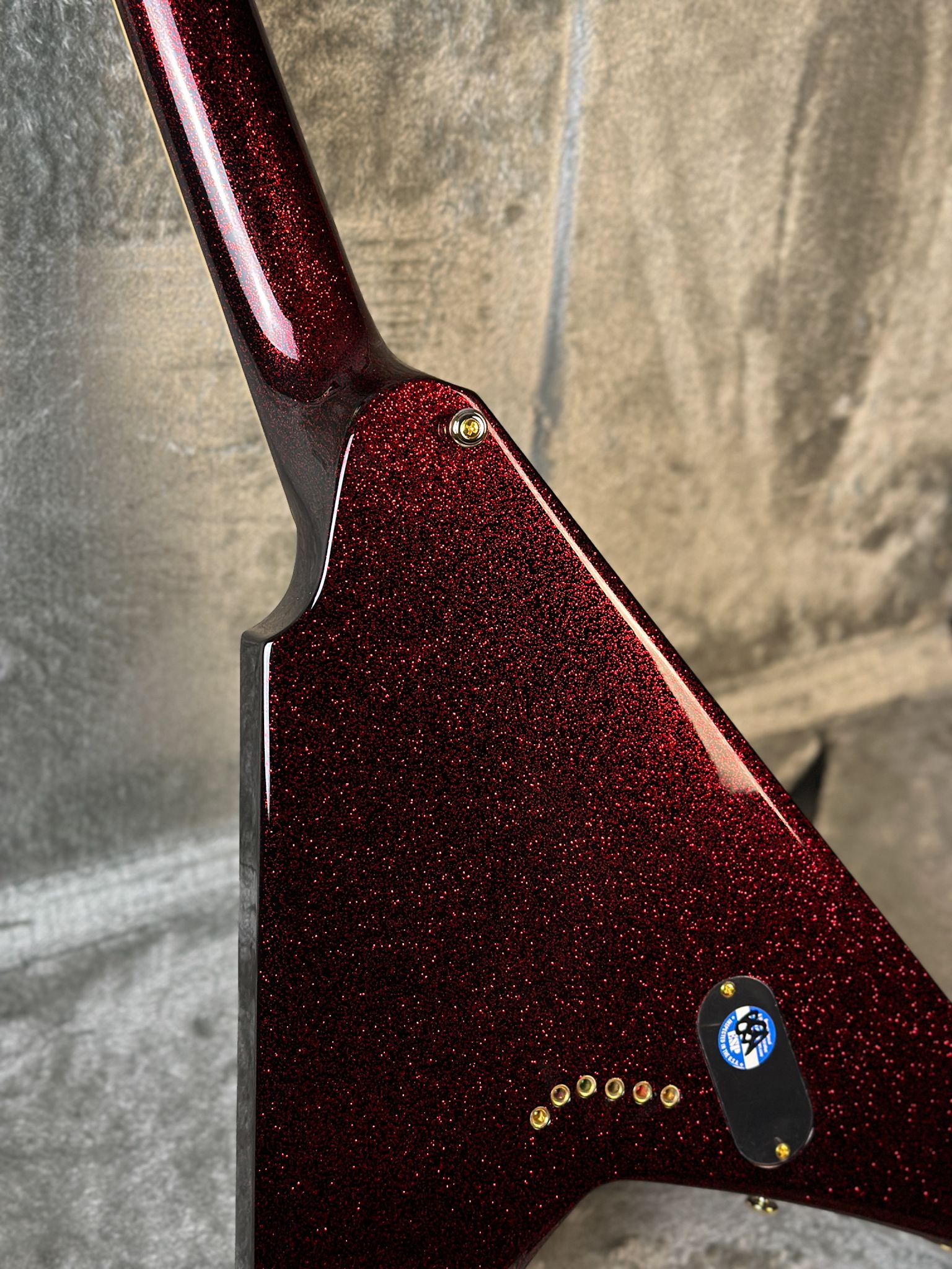 GUITARRA ESP LTD KIRK HAMMETT LKHV - RED SPARKLE - FLYING V - Crunch Music