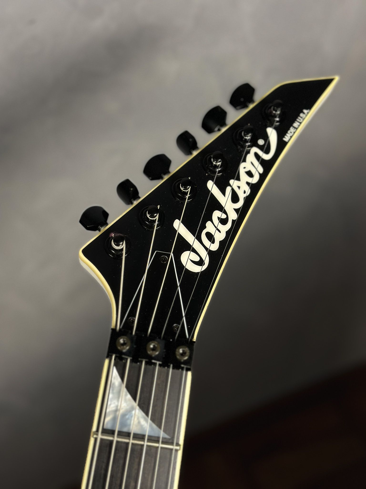 Jackson Custom Shop RR-1 Randy Rhoads Snow White Pin Striped - Crunch Music