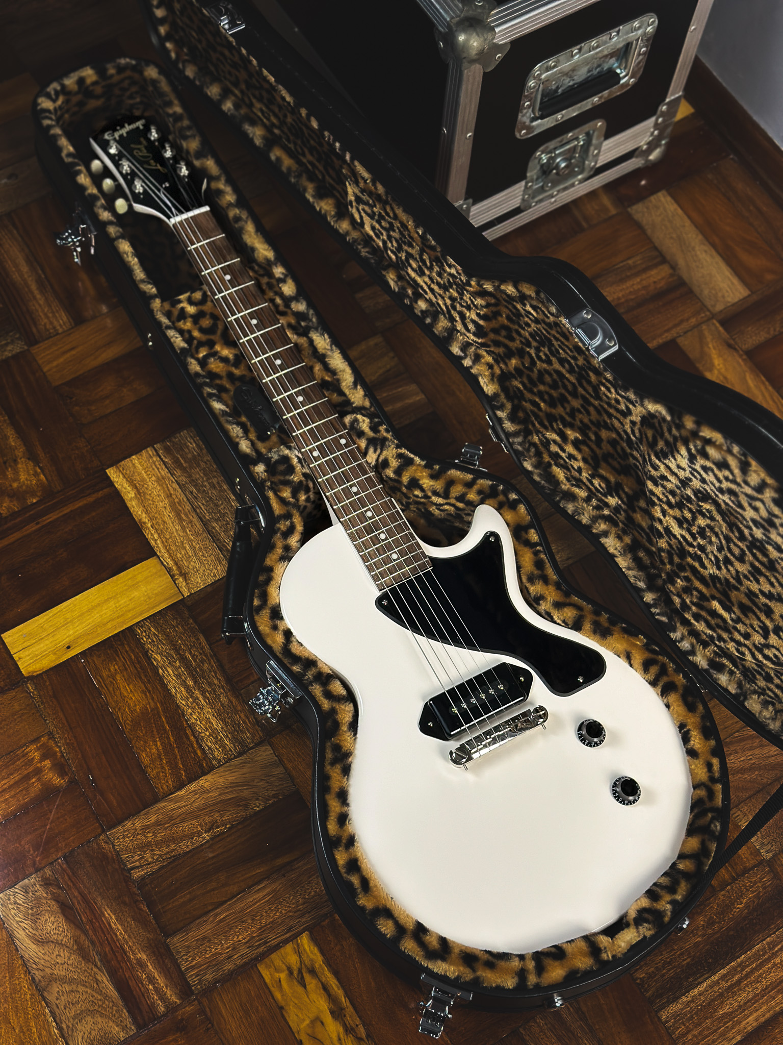 Guitarra Epiphone LP JR Billie Joe Armstrong - Classic White - Crunch Music